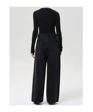 AGOLDE Vana Wide-leg Jeans In Wash - Black
