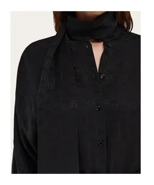 FERRAGAMO Embellished Blouse With Asymmetrical Hem