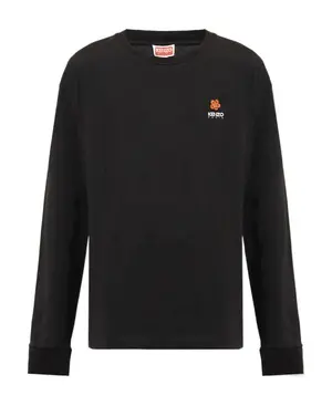 Kenzo Logo Printed Long Sleeved Crewneck T-shirt