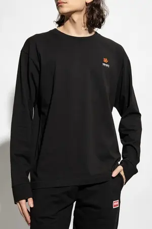 Kenzo Logo Printed Long Sleeved Crewneck T-shirt