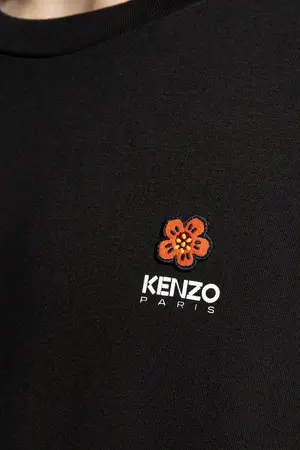 Kenzo Logo Printed Long Sleeved Crewneck T-shirt