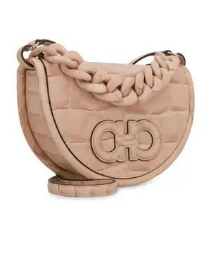FERRAGAMO Aura Leather Crossbody Bag