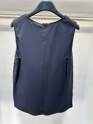 Max Mara Sleeveless Vest With Logo Decoration