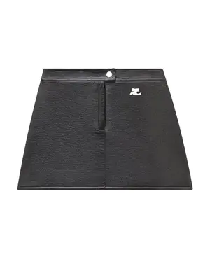 COURREGES Courrèges Reedition Logo Patch Mini Skirt - Black
