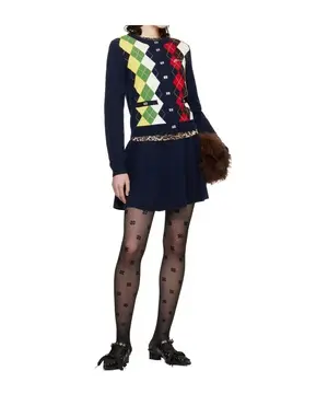 GANNI Wool Blend Elastic Waist Mini Skirt - Black
