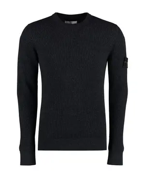 Stone Island Compass Patch Virgin Wool Jumper