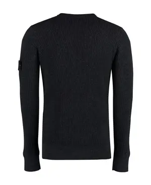 Stone Island Compass Patch Virgin Wool Jumper