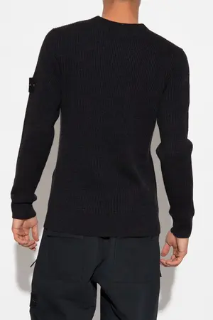 Stone Island Compass Patch Virgin Wool Jumper
