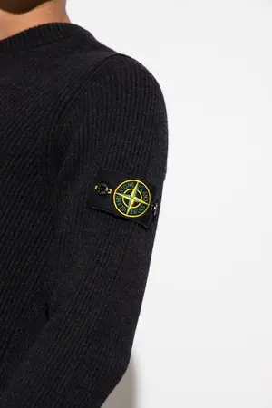 Stone Island Compass Patch Virgin Wool Jumper