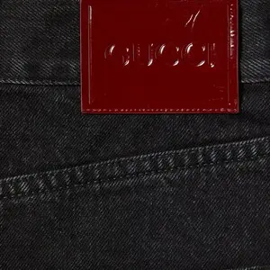 Gucci Petite Fit Balloon Denim Pants - Black