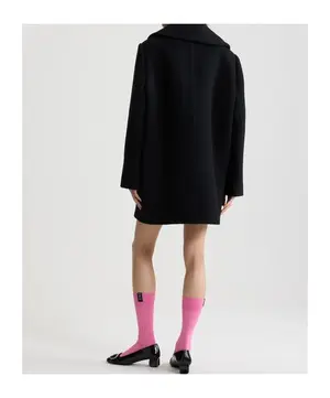 PATOU Double-breasted Coat With Notched Lapel - Black