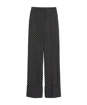 Valentino Garavani Polka Dot Wide Leg Trousers
