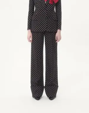 Valentino Garavani Polka Dot Wide Leg Trousers