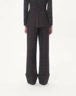 Valentino Garavani Polka Dot Wide Leg Trousers