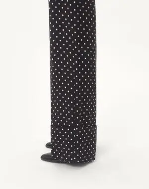 Valentino Garavani Polka Dot Wide Leg Trousers