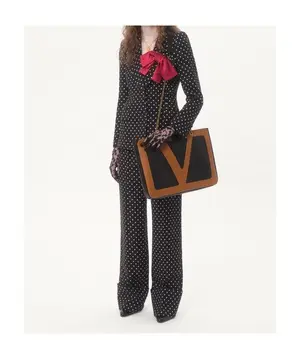 Valentino Garavani Polka Dot Wide Leg Trousers