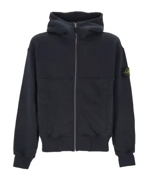 Stone Island Logo Patch Zip-up Hoodie