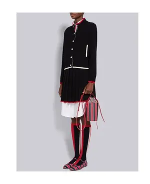 Thom Browne Striped Mini Bucket Bag