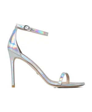STUART WEITZMAN Open-toe Stiletto Sandals With Adjustable Ankle Strap