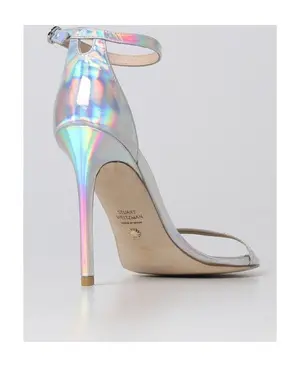 STUART WEITZMAN Open-toe Stiletto Sandals With Adjustable Ankle Strap