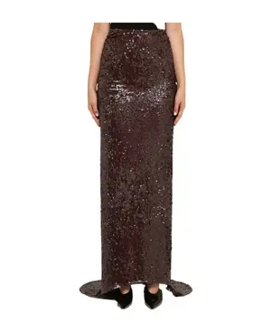 Dries Van Noten Sequined High-waist Maxi Skirt