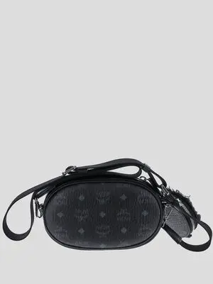 Mcm Ecological Fur Cross-body Bag With Monogram Detail