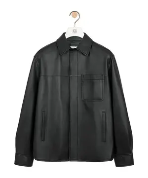 Loewe Curved Hem Leather Shirt