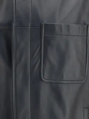 Loewe Curved Hem Leather Shirt