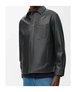 Loewe Curved Hem Leather Shirt