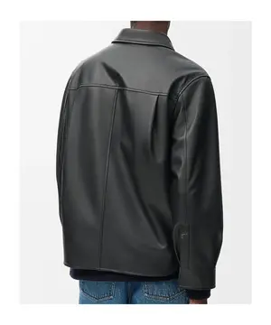 Loewe Curved Hem Leather Shirt