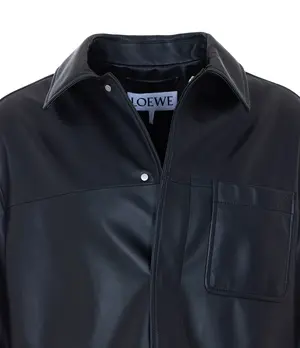 Loewe Curved Hem Leather Shirt