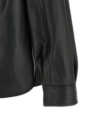 Loewe Curved Hem Leather Shirt