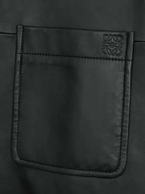 Loewe Curved Hem Leather Shirt