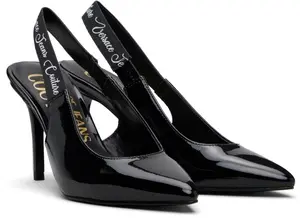 Versace Logo Printed Slingback Pumps
