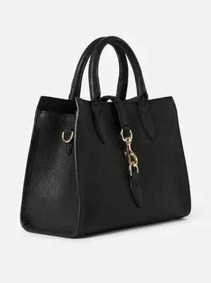 Gucci Medium Tote Bag With Hook Closure - Black
