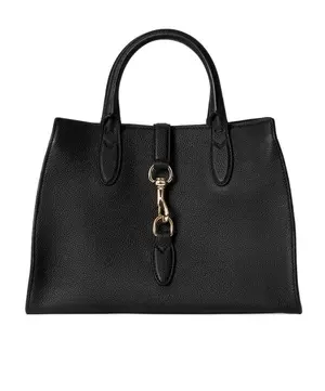 Gucci Medium Tote Bag With Hook Closure - Black