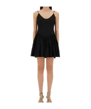 Staud Dena Scoop Neck Mini Dress