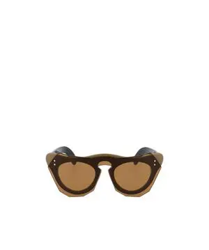 Marni Geometric Frame Sunglasses - Brown