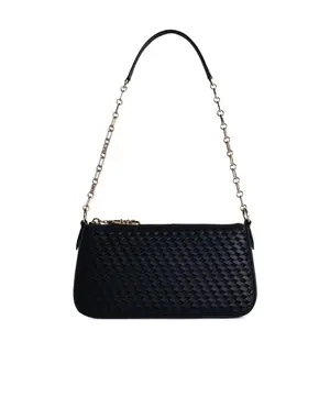 Michael Kors Empire Medium Woven Chain-link Pochette