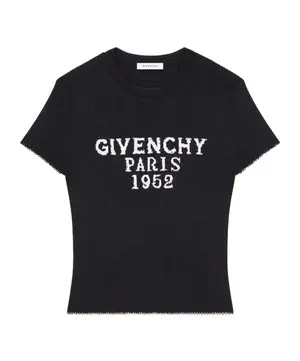 Givenchy Paris 1952 Jacquard Cropped Knit Top