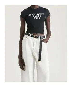Givenchy Paris 1952 Jacquard Cropped Knit Top