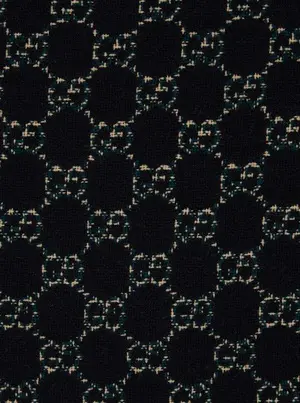 Gucci Gg Wool Jacquard Scarf - Black