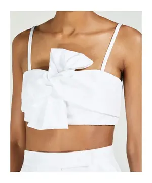 Max Mara Miniature Satin Top With Bow Detail