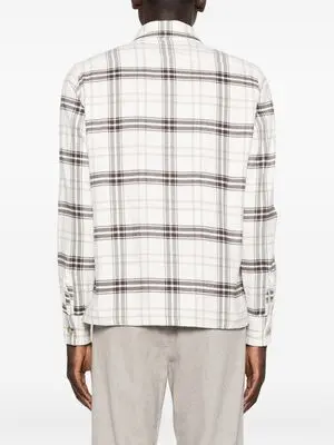 Eleventy Plaid Long-sleeved Shirt - White