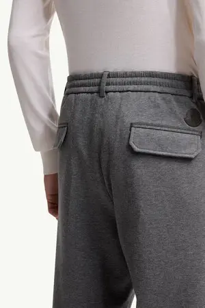 Moncler Cotton Blend Tailored Trousers - Grey