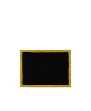 Versace Logo-jacquard Cotton Bathmat - Black