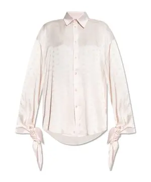 Balenciaga Knotted Cuff Blouse - Pink