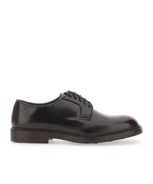 DOUCAL'S Round-toe Lace-up Derby Shoes - Black