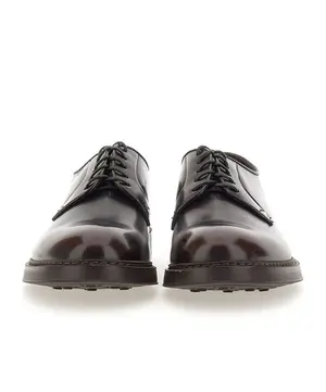 DOUCAL'S Round-toe Lace-up Derby Shoes - Black