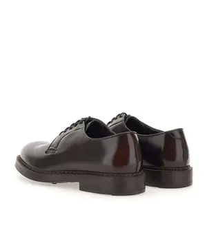 DOUCAL'S Round-toe Lace-up Derby Shoes - Black